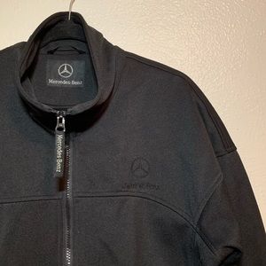 Mercedes Benz | Jackets & Coats | Mens Black Mercedes Pullover Zip Up ...
